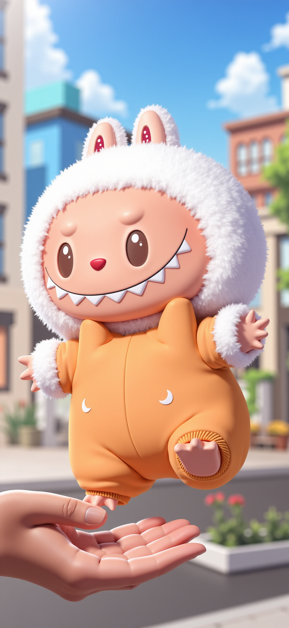 Muscle Labubu's Fitness Moment | Cute and Powerful Mobile Wallpaper ...