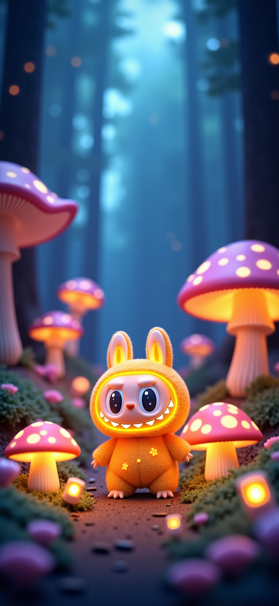 Cute Labubu Mobile Wallpaper - Cute Labubu in a mag - Labubu Wallpapers Box