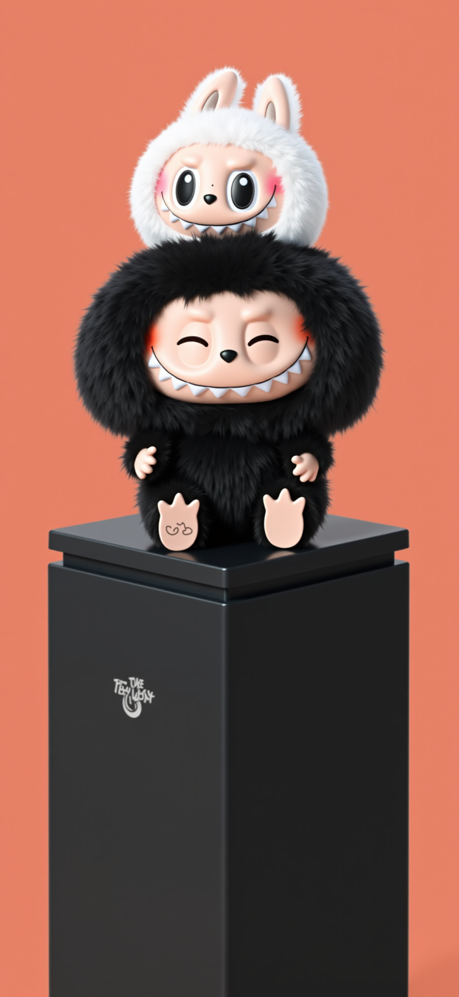 La misteriosa aventura del contenedor de labubu en blanco y negro ...