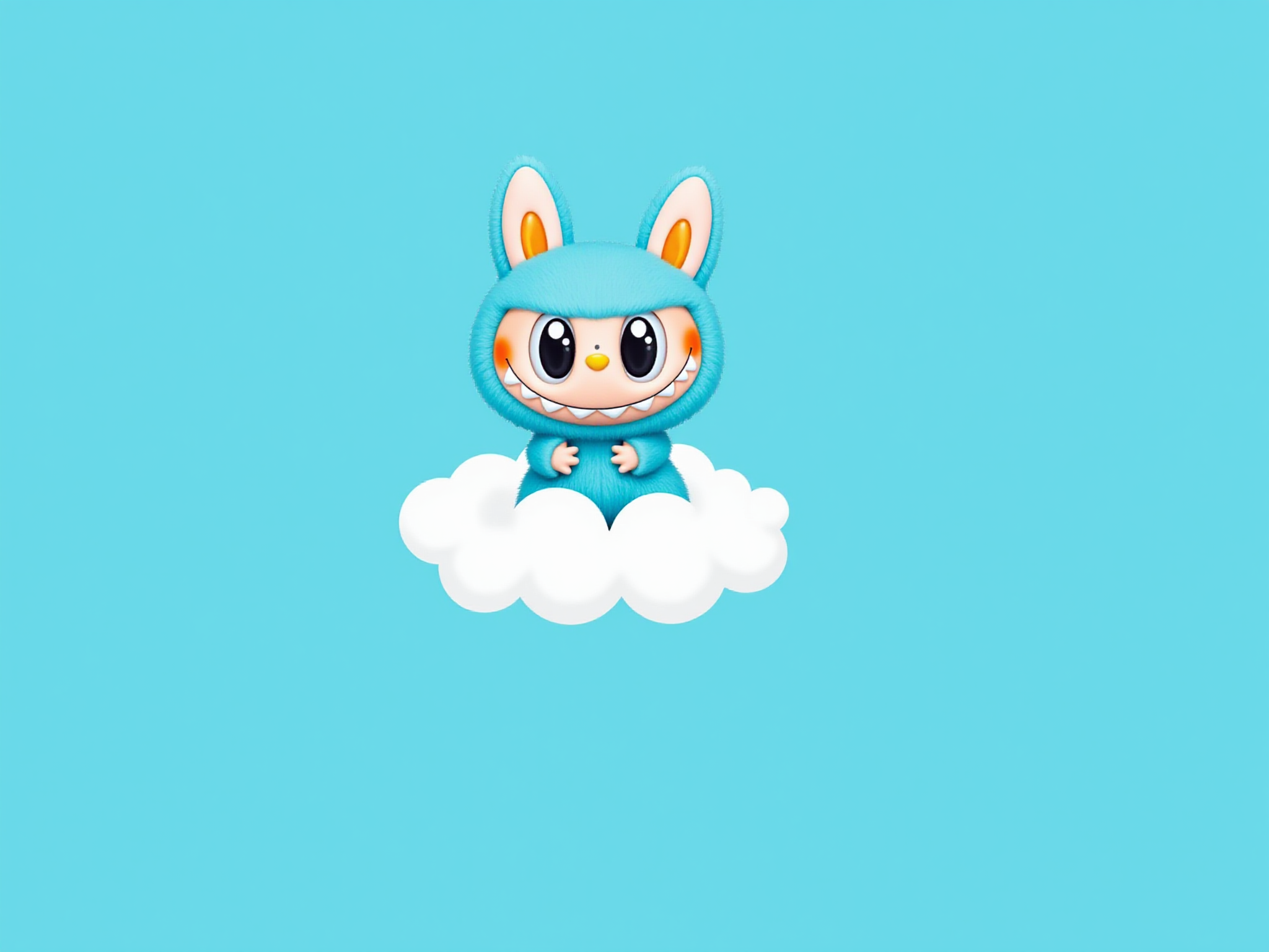 Cute Labubu Tablet Wallpaper - Cute Baby Blue Turqu - Labubu Wallpapers Box