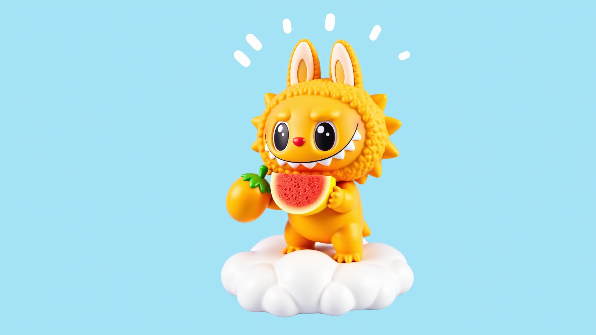 Cute Labubu Computer Wallpaper - Toy Labubu Stands on - Labubu ...