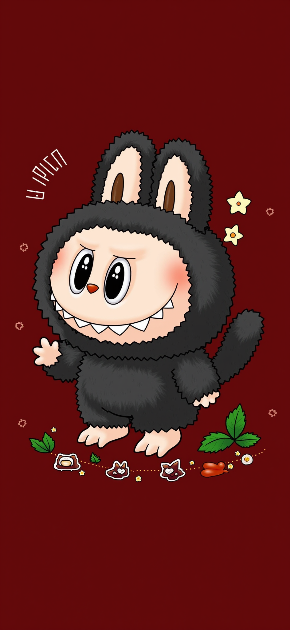 Trendy Labubu men's phone wallpaper, exclusive to iPhone 15 Pro ...