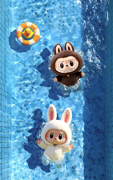 LABUBU's Summer Pool Party - Labubu Wallpapers Box