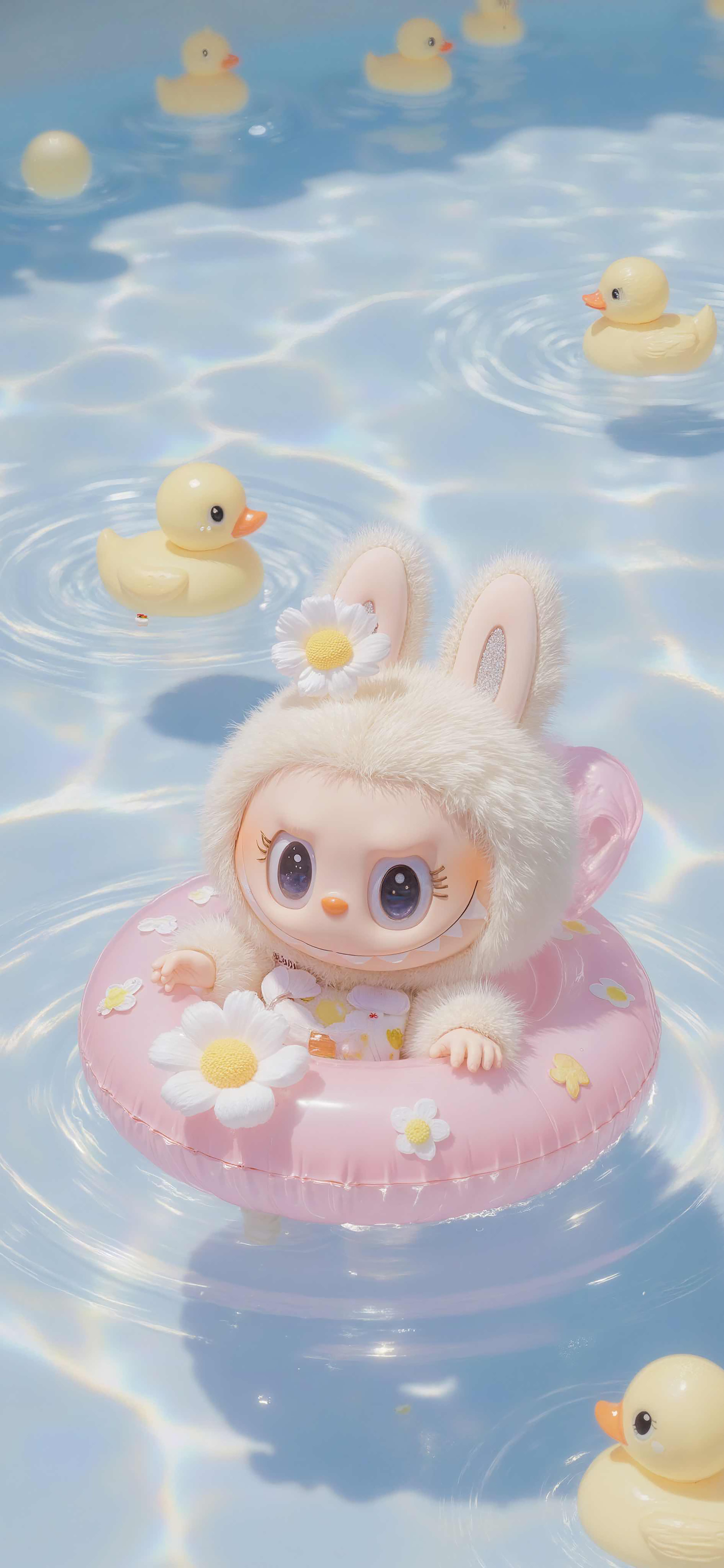 Labubu's Pink Water Park - Labubu Wallpapers Box