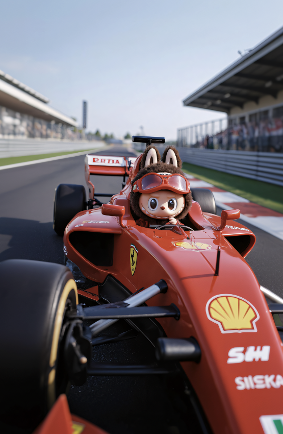 Sueño de carreras de labubu: el campeón en la pista - Labubu Wallpapers Box